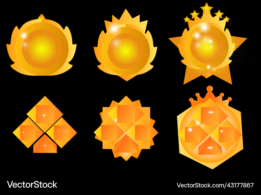 Golden award badges Royalty Free Vector Image - VectorStock