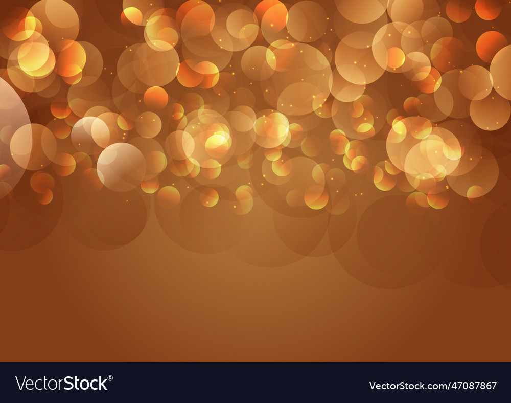 Golden bokeh lights background Royalty Free Vector Image Golden bokeh lights background Royalty Free Vector Image