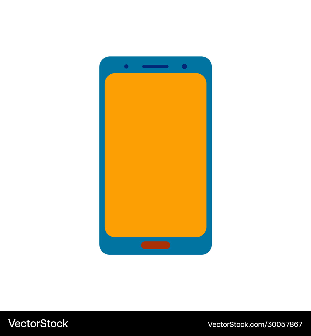 Mobile phone in blue stylish smartphone Royalty Free Vector