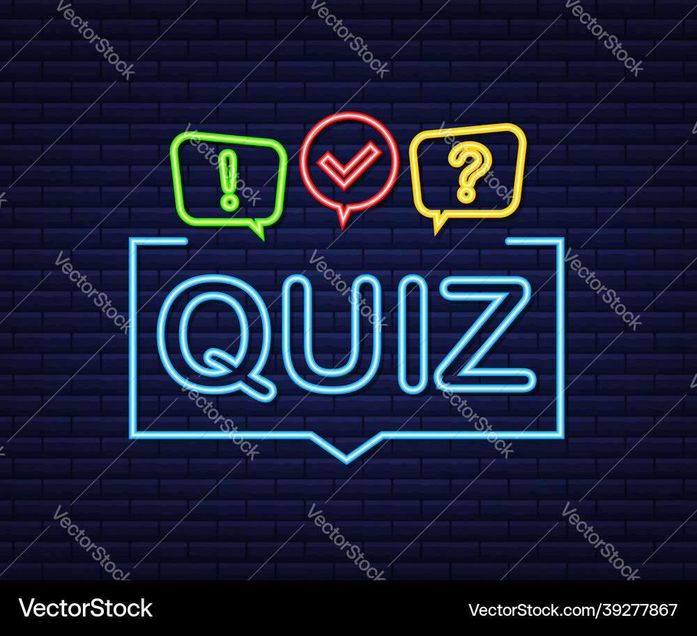 Quiz logo with speech bubble symbols concept Vector Image