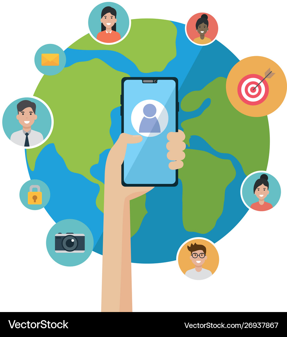 Social media and multimedia design Royalty Free Vector Image