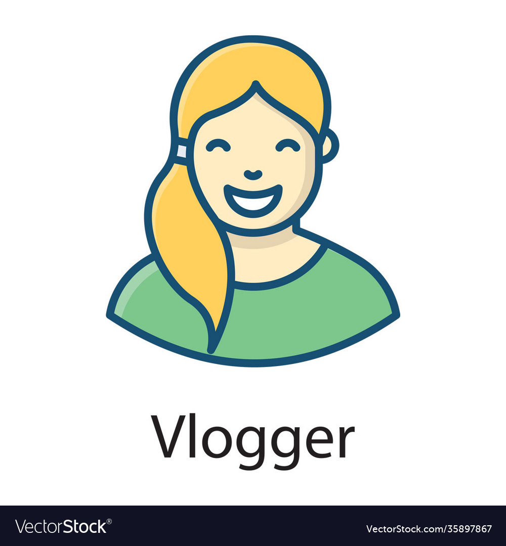 Vlogger Royalty Free Vector Image - VectorStock