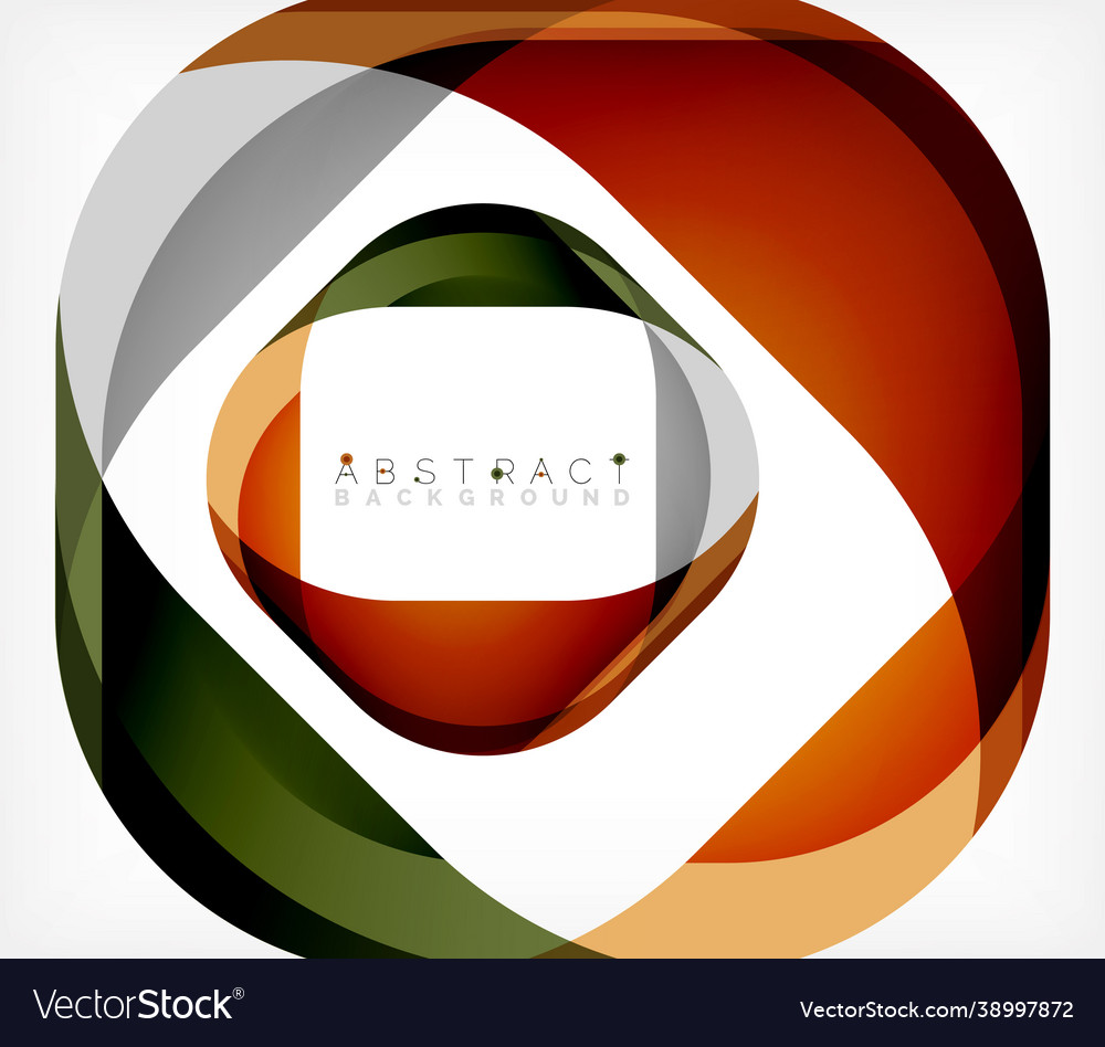 Abstract square shape with overlapping waves Vector Image