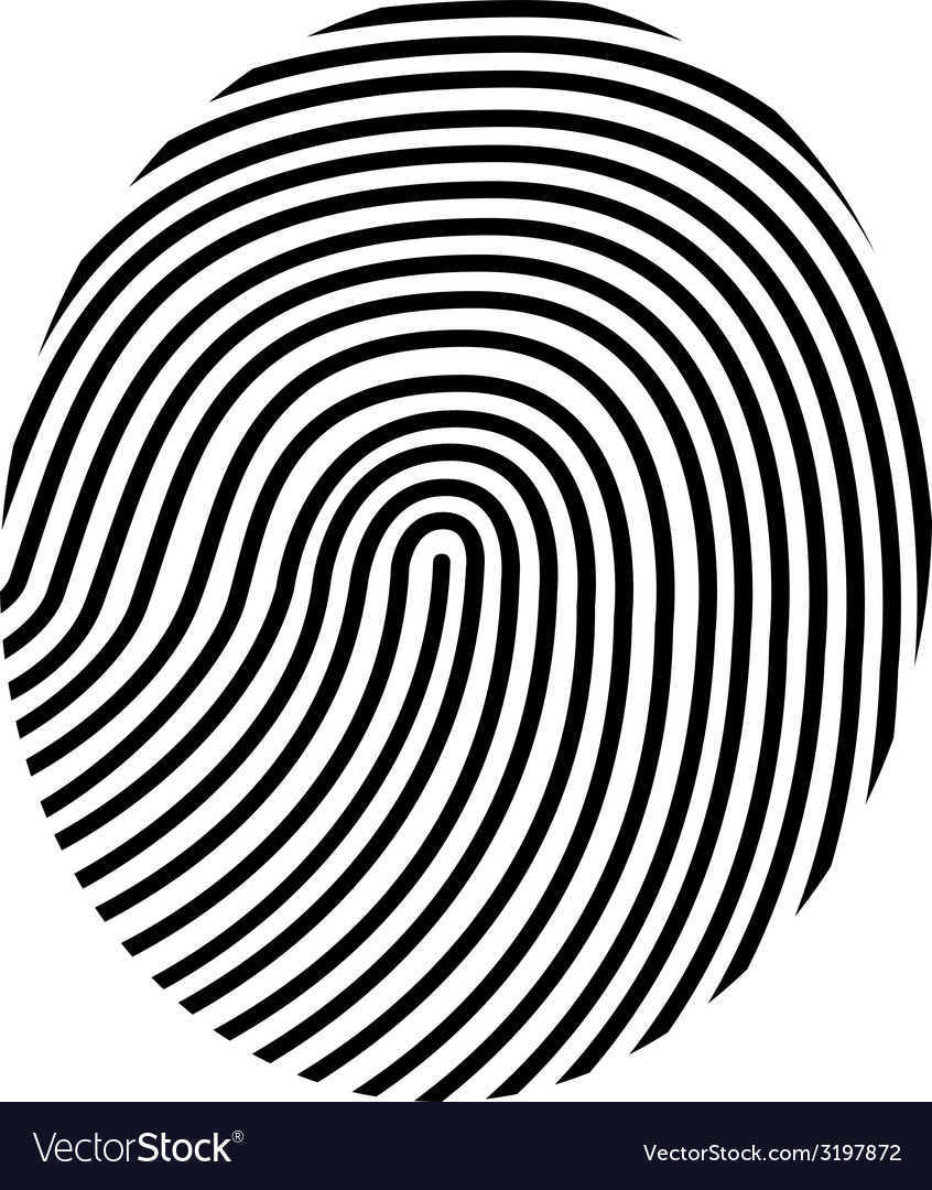 Drawing Fingerprint Royalty Free Vector Image VectorStock