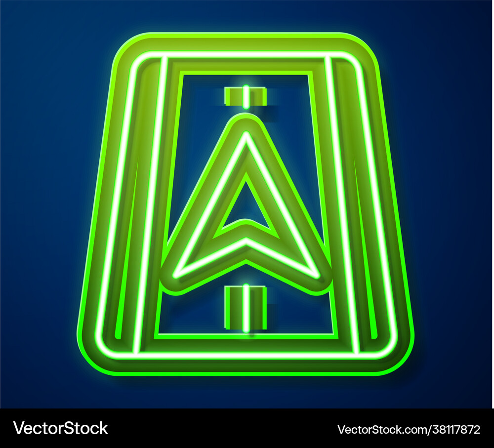 Glowing neon line infographic city map Royalty Free Vector