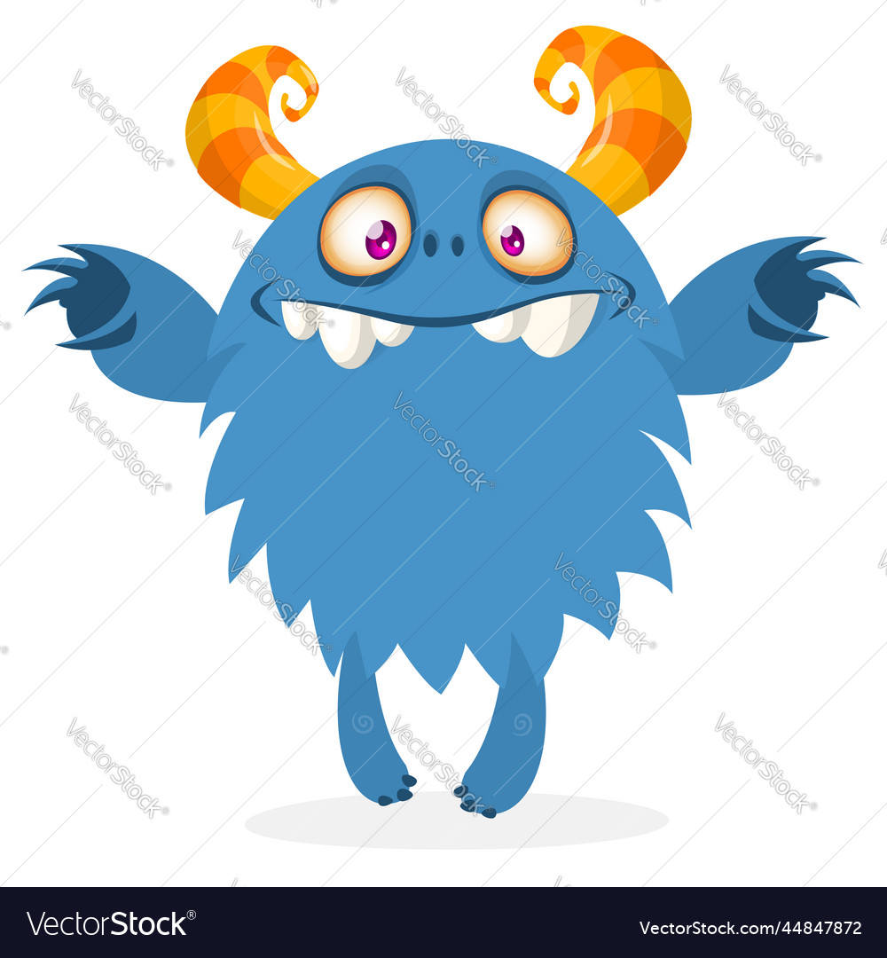 Happy cartoon monster halloween of funny Vector Image