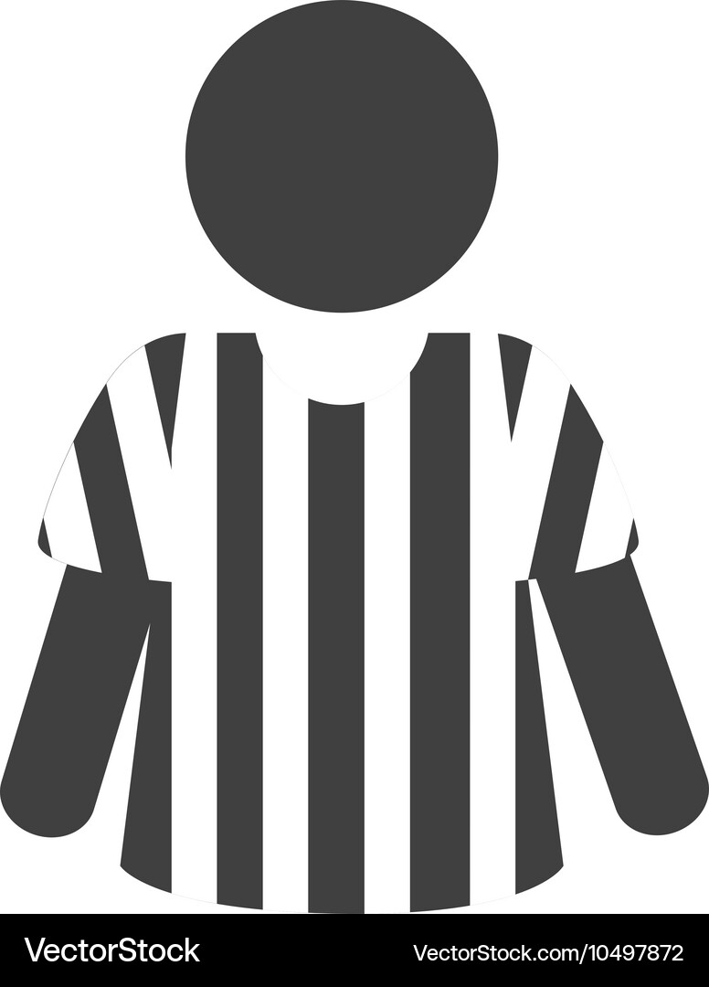 Icon referee football american Royalty Free Vector Image