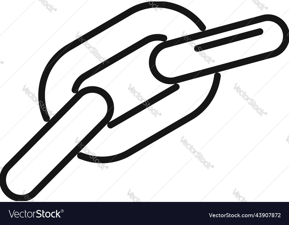 Interface chain icon outline web link Royalty Free Vector