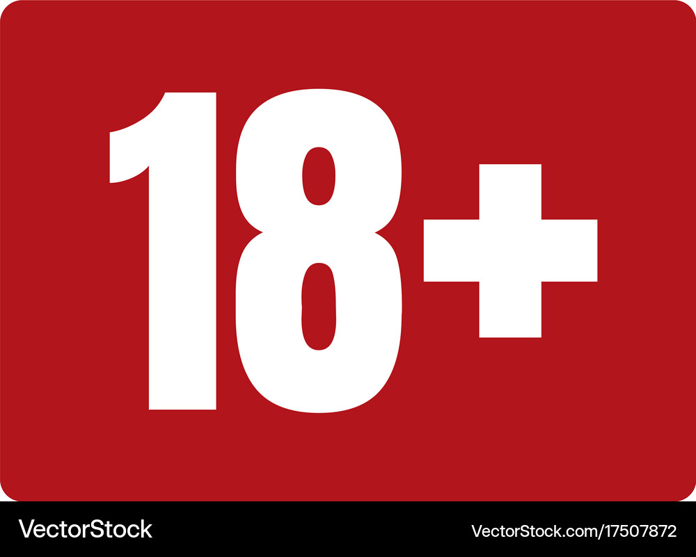 Limit age icon on red background icons age Vector Image