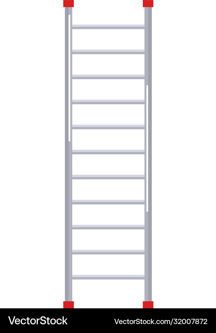 Metal ladder in flat design on white background Vector Image