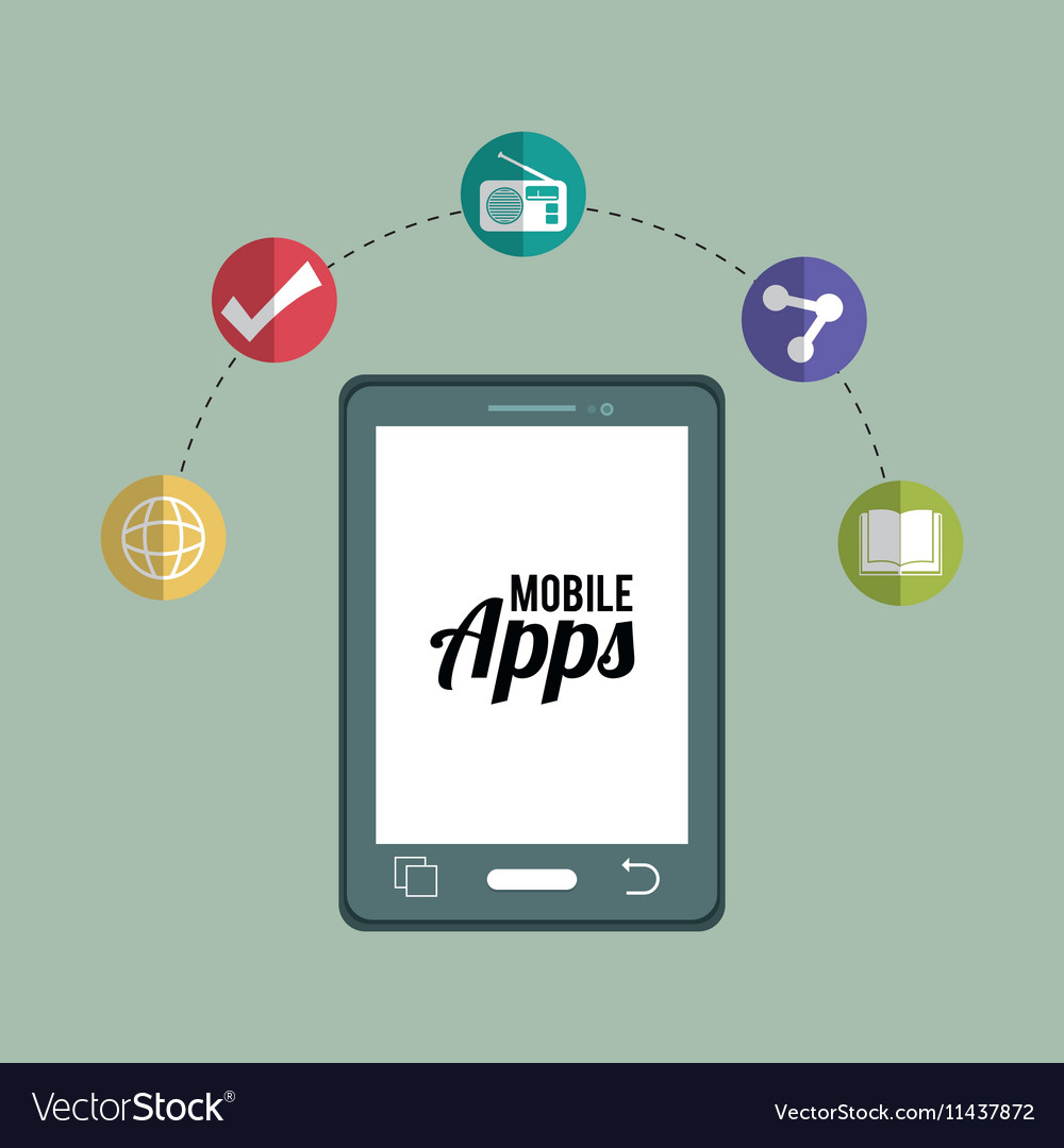 Mobile app technology Royalty Free Vector Image