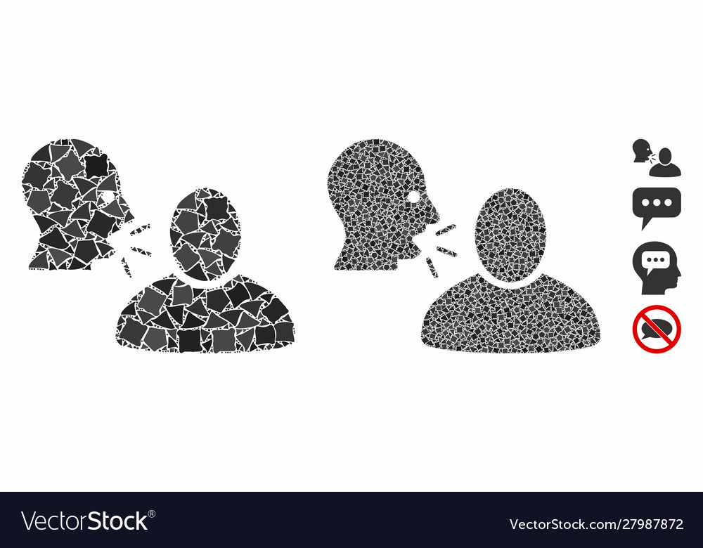 Rumor composition icon unequal elements Royalty Free Vector