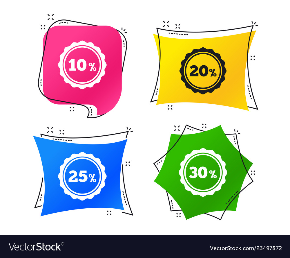 Sale discount icons special offer price signs Vector Image