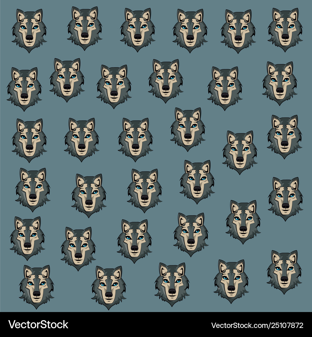 Wolf face cool sketch Royalty Free Vector Image