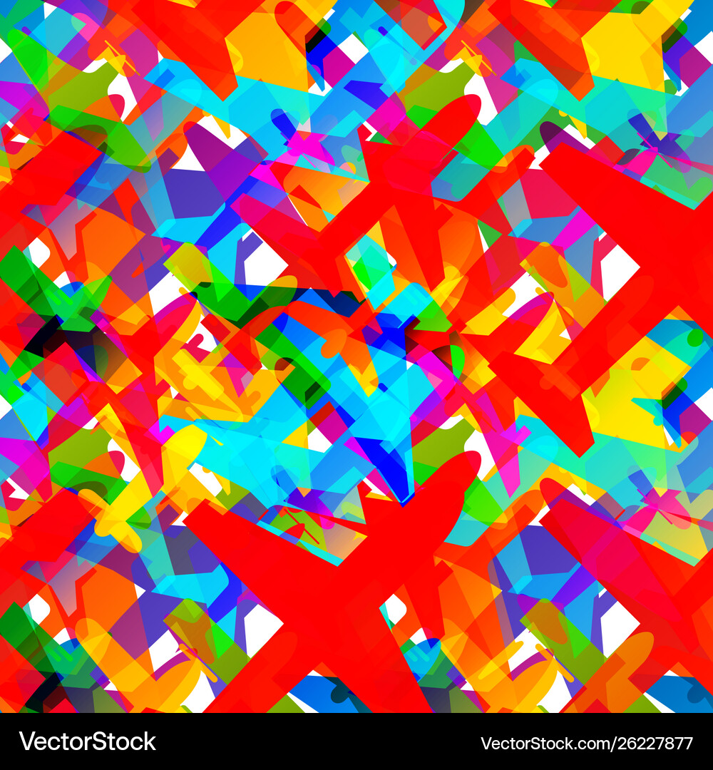 Airplane abstract seamless background aircraft Vector Image