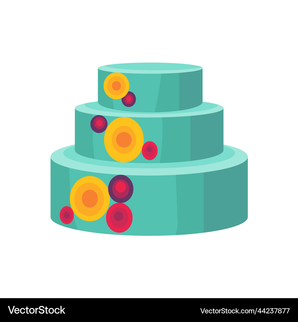 Cake icon sweet baked dessert icing pie Royalty Free Vector