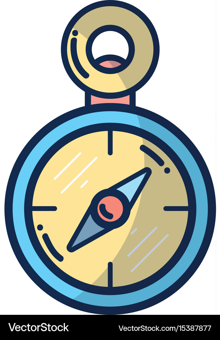 Compass to know the direction of exploration Vector Image
