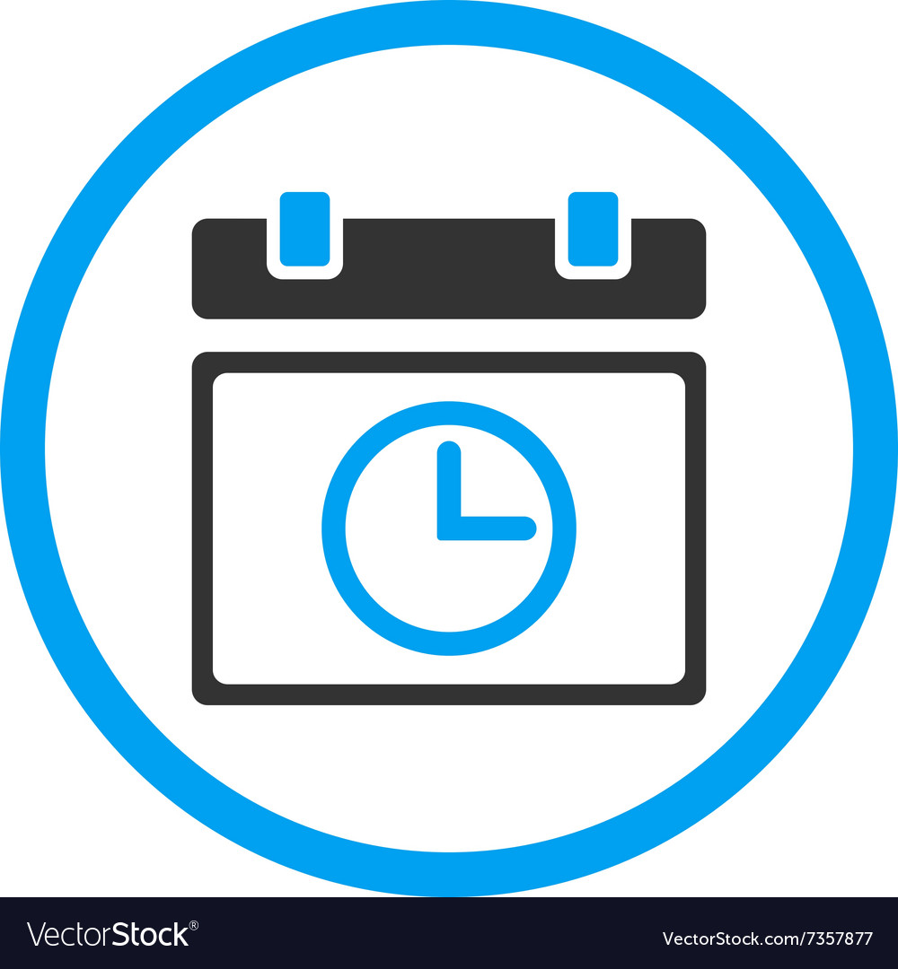 Date Time Rounded Icon Royalty Free Vector Image