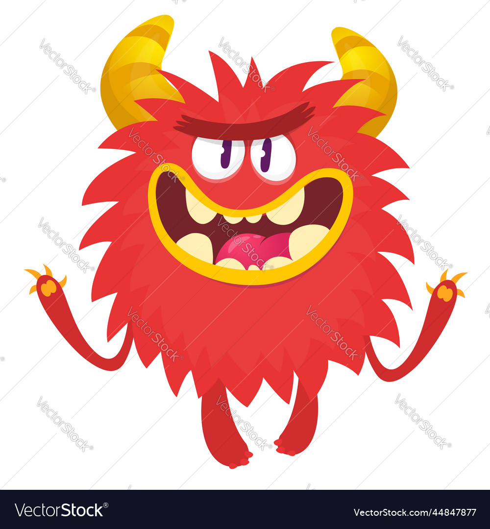 Happy Cartoon Monster Halloween Of Funny Vector Image