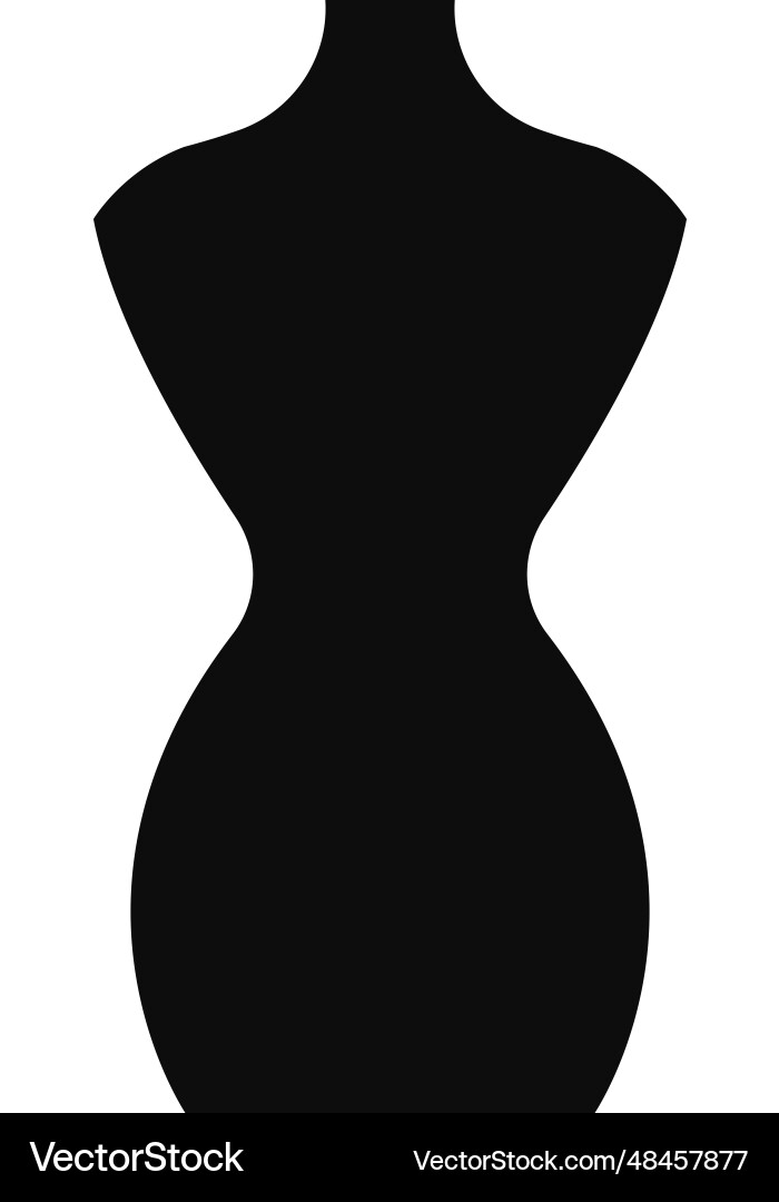Mannequin black icon female body tailor tool Vector Image