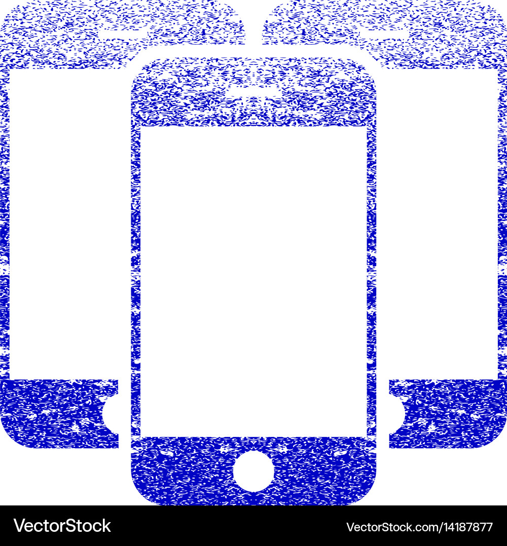 Smartphones textured icon Royalty Free Vector Image