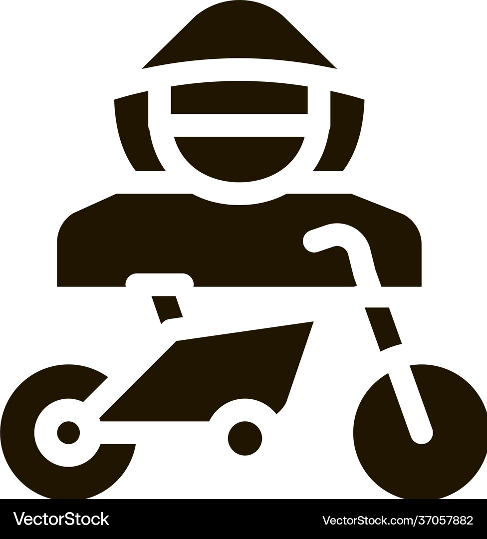 Bike theft icon glyph Royalty Free Vector Image