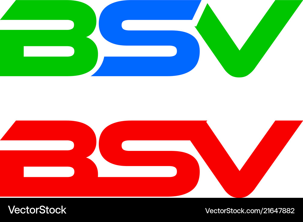 Bsv letter logo collection Royalty Free Vector Image
