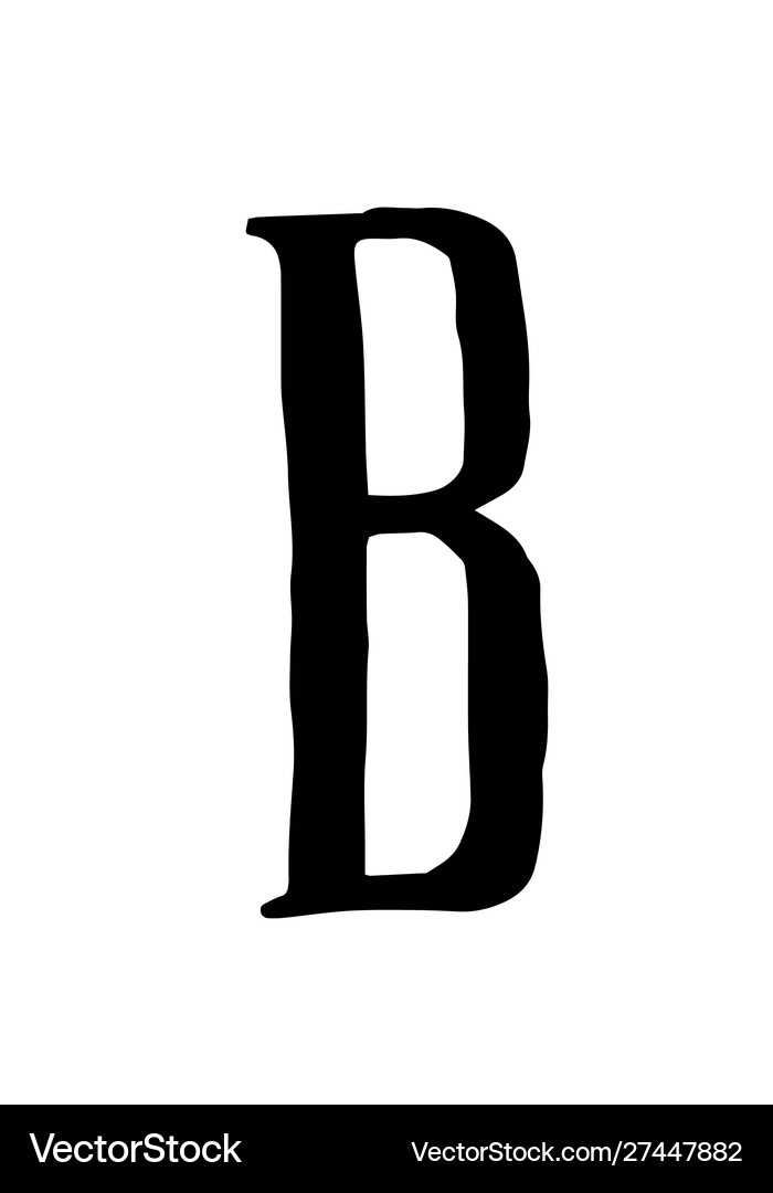 Bumpy elongated font capital letter uneven Vector Image