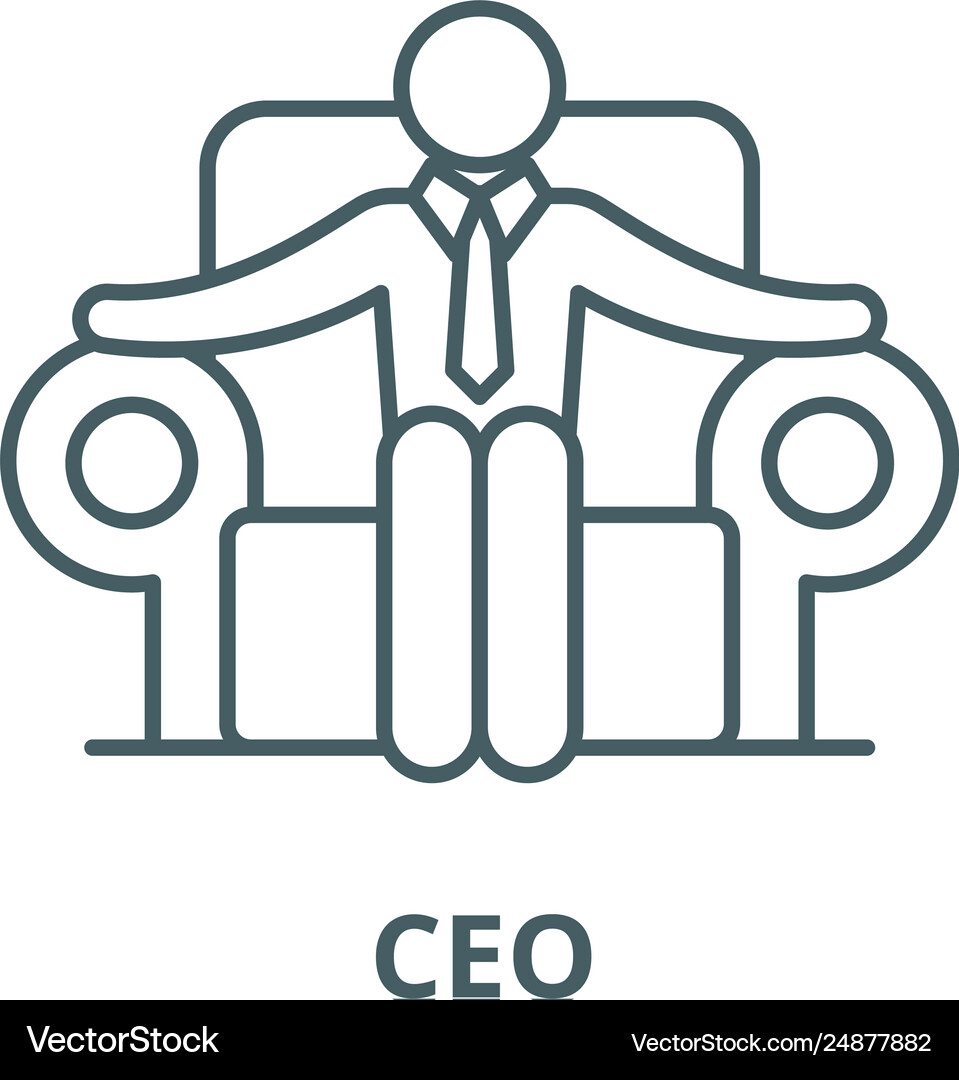 Ceo line icon outline sign concept Royalty Free Vector Image