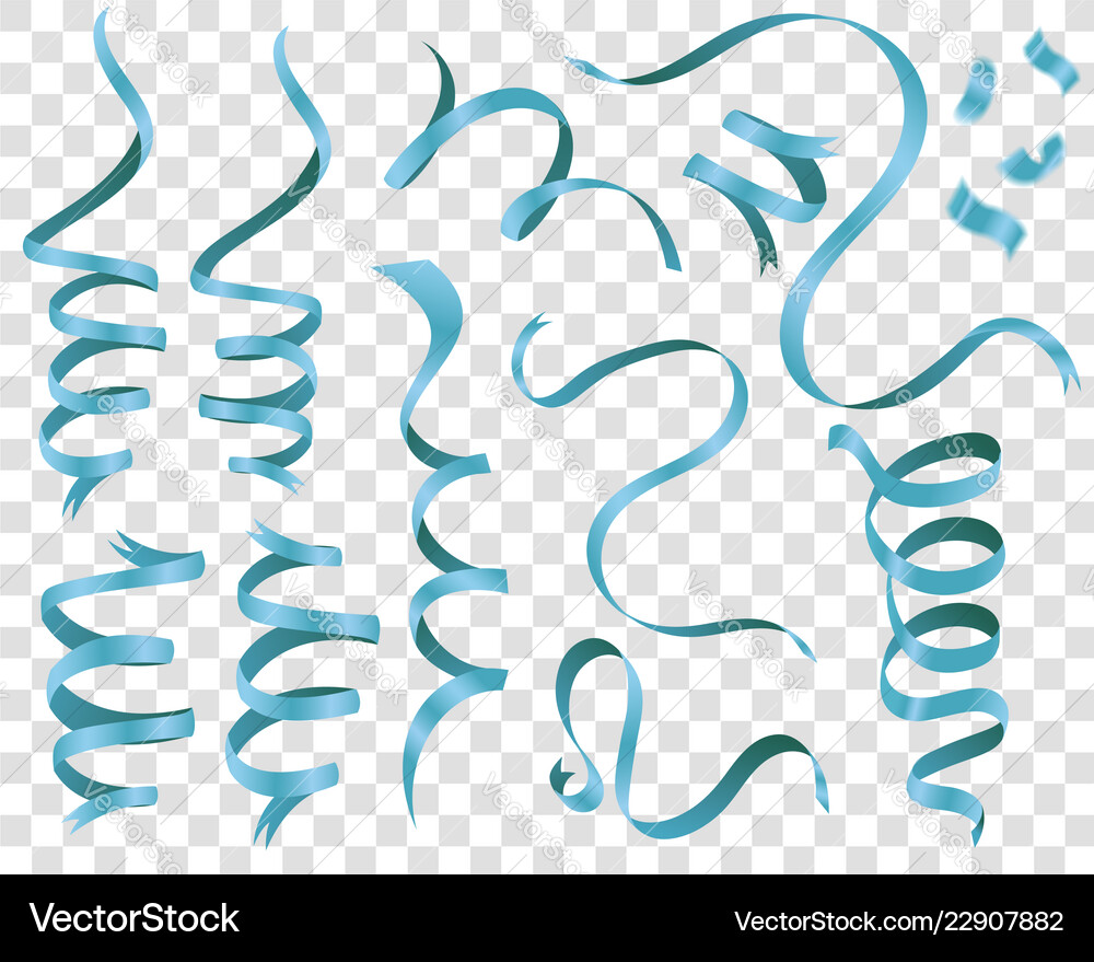 Curly and glossy ribbon isolated over Royalty Free Vector