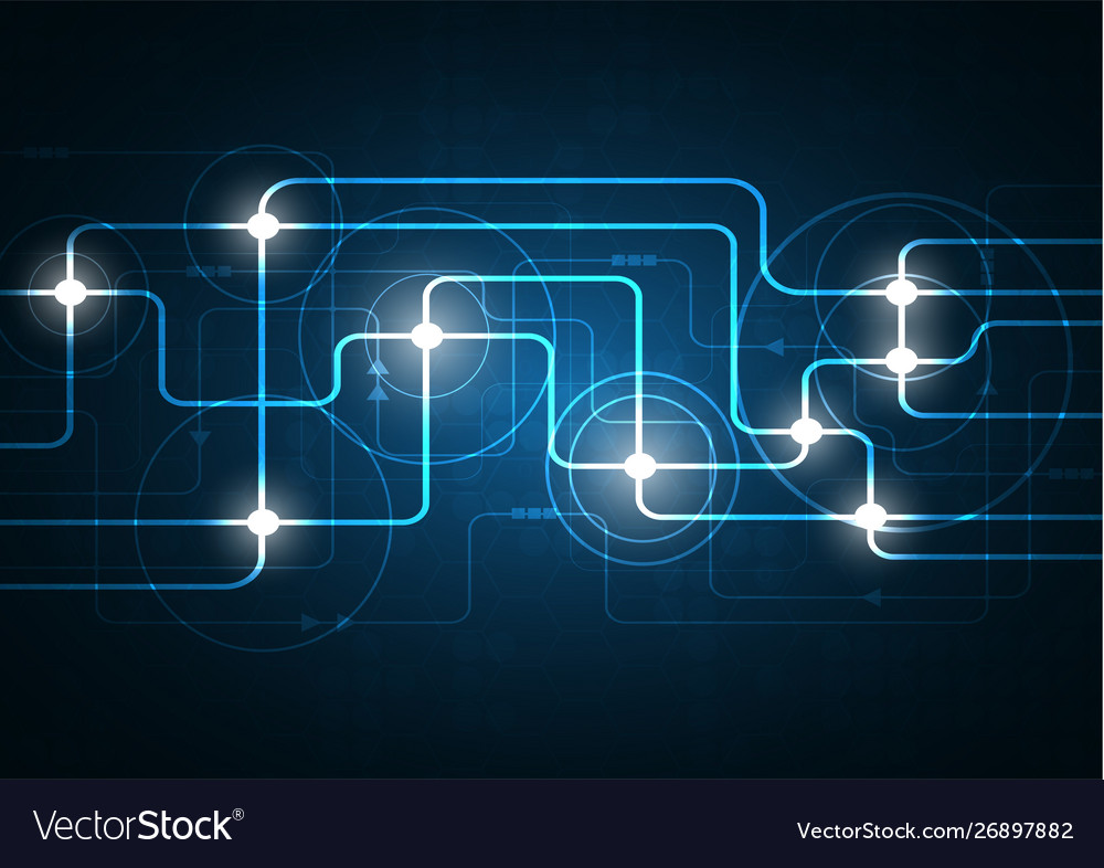 High tech technology geometric Royalty Free Vector Image