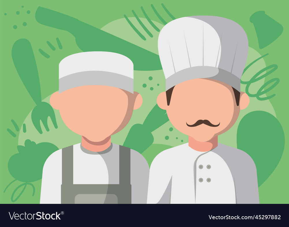 Men profession chefs Royalty Free Vector Image