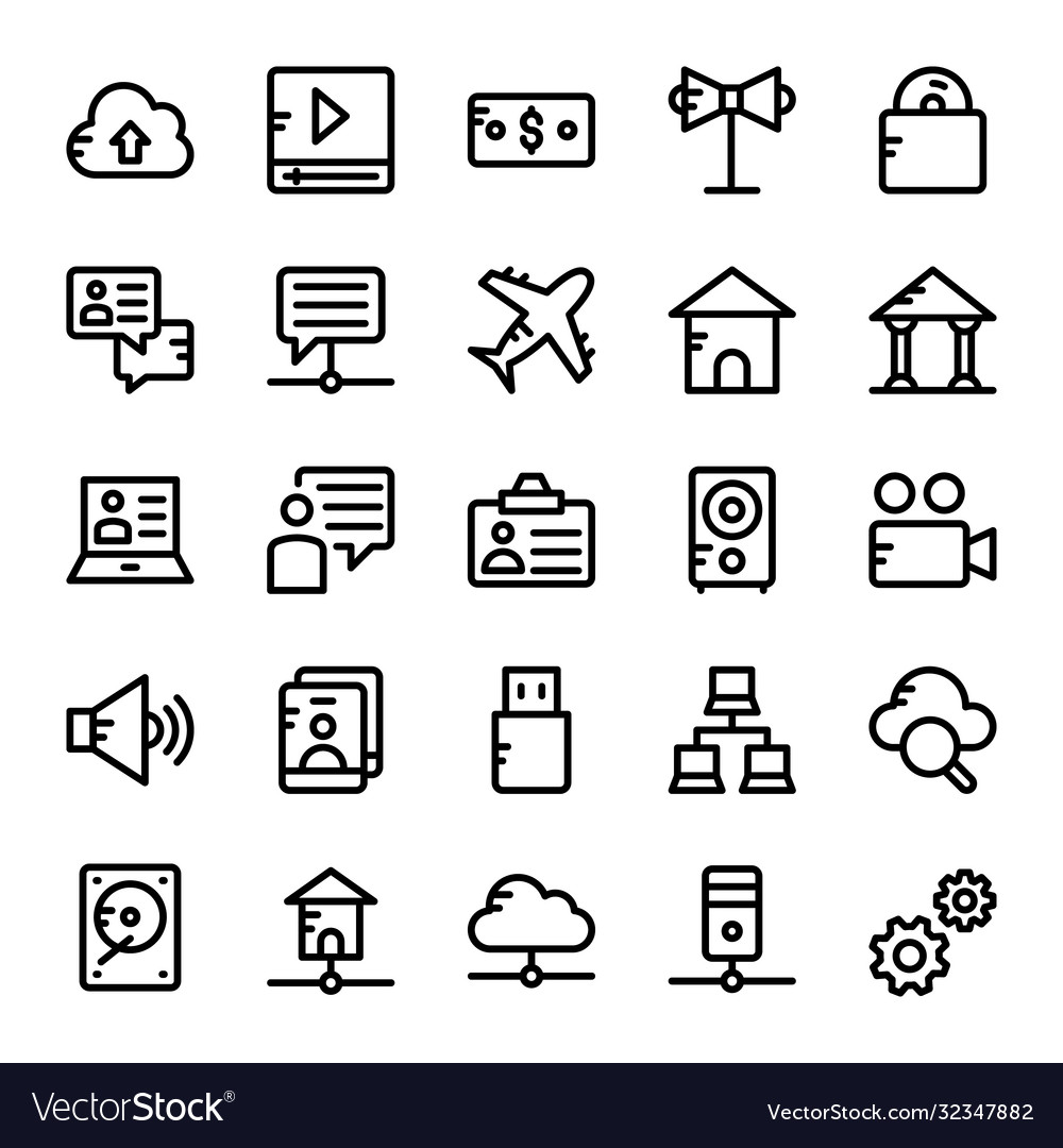 Network and communication icons 4 Royalty Free Vector Image