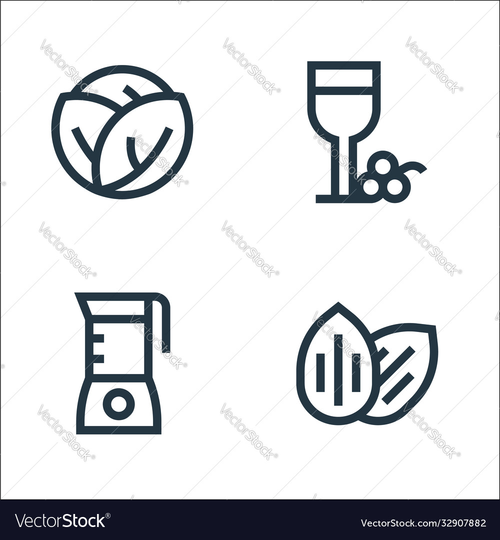 Nutrition line icons linear set quality line set Vector Image