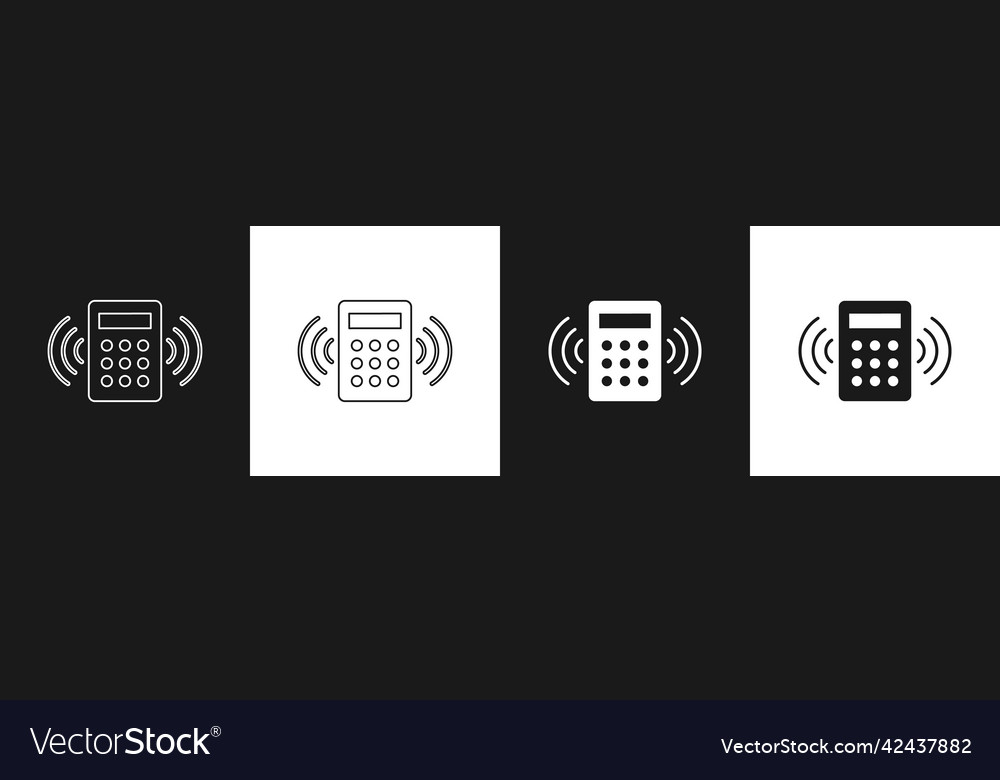 Set security system control panel with display Vector Image
