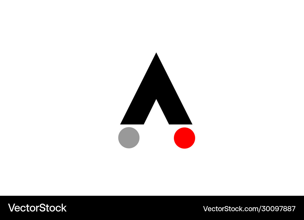 A dot dots letter logo alphabet icon design Vector Image