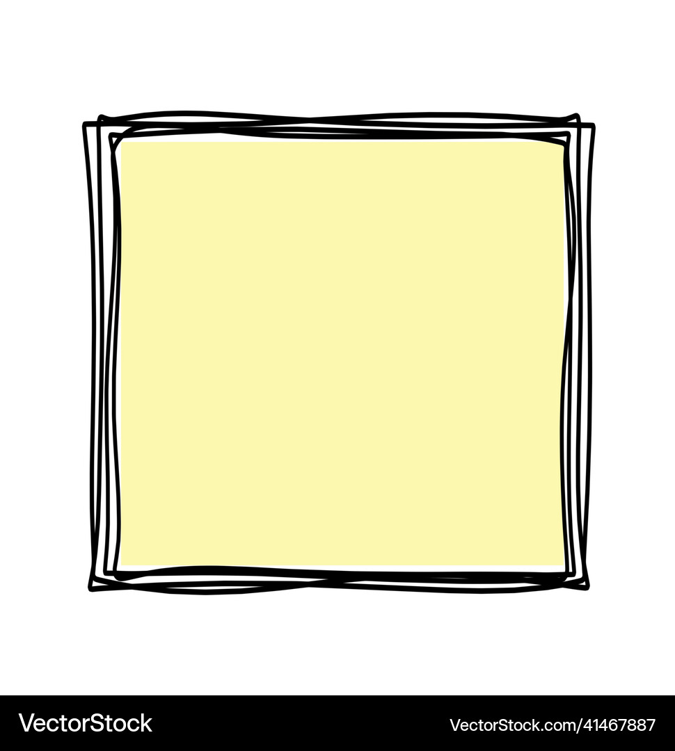 Abstract color square as line drawing on white Vector Image