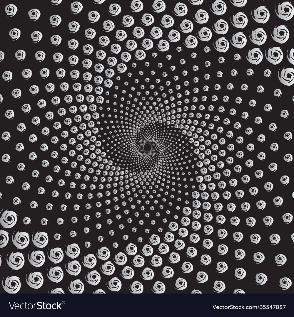 Dotted halftone spiral pattern or texture Vector Image