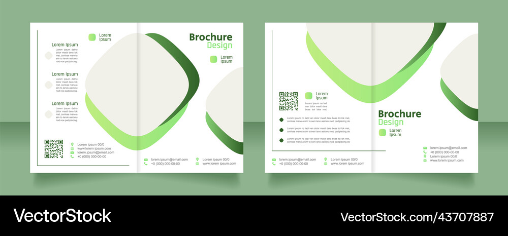 Ecology bifold brochure template design Royalty Free Vector