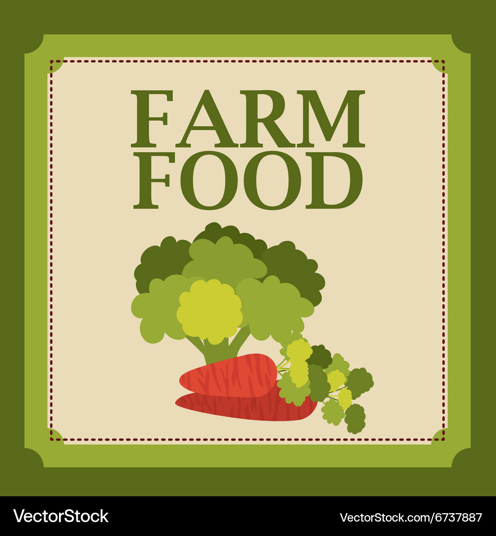 Farm fresh food design Royalty Free Vector Image