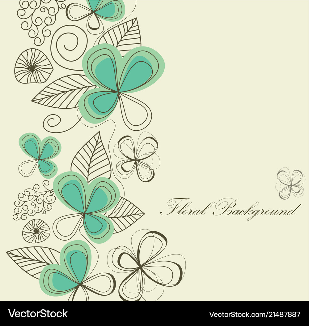 Greeting card floral background Royalty Free Vector Image