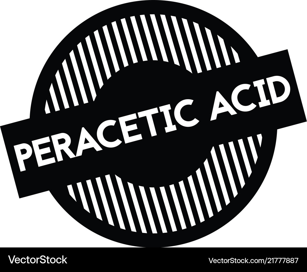 Paracetic acid stamp on white Royalty Free Vector Image