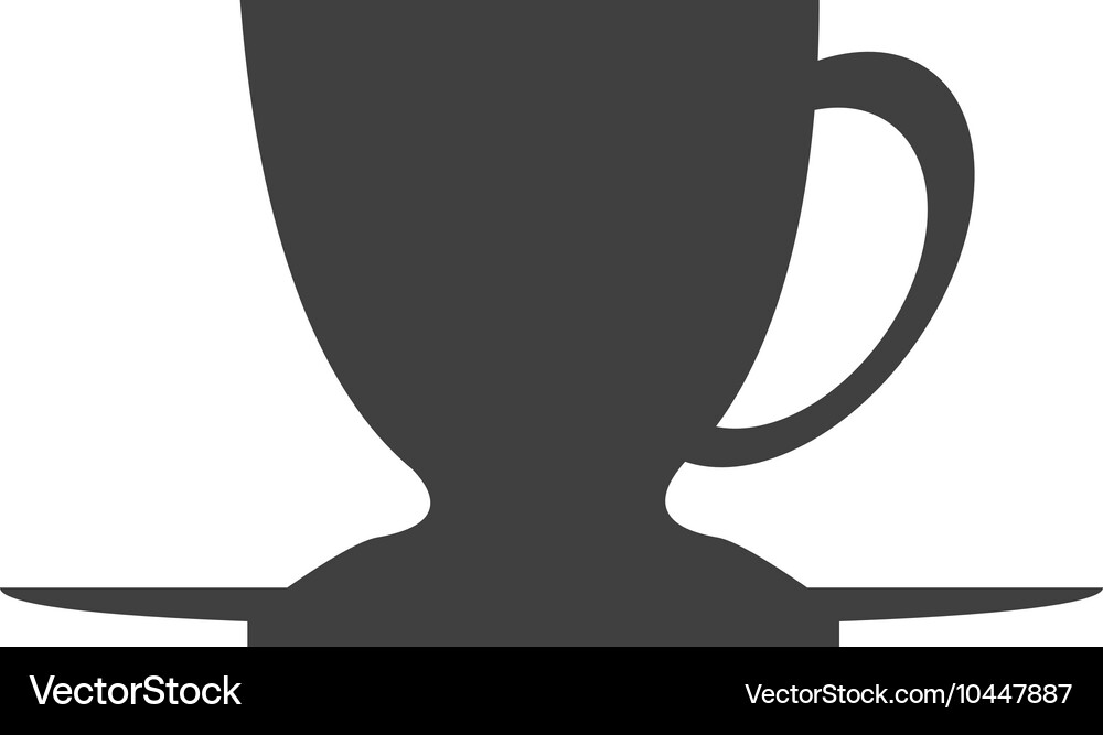 Porcelain cup and plate icon Royalty Free Vector Image