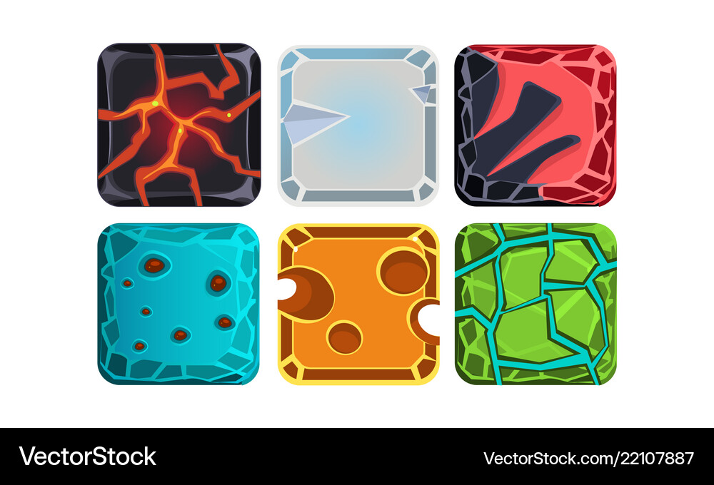 Set of materials and textures for mobile Vector Image