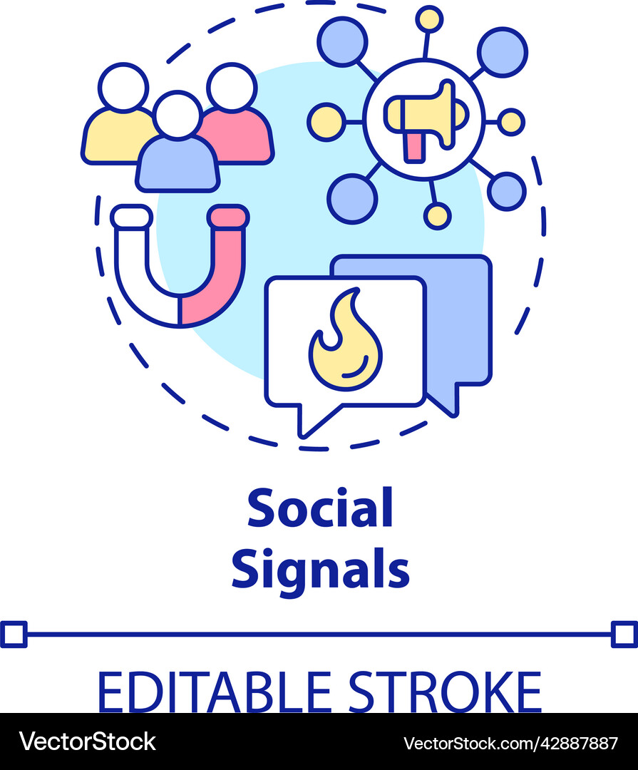 Social signals concept icon Royalty Free Vector Image