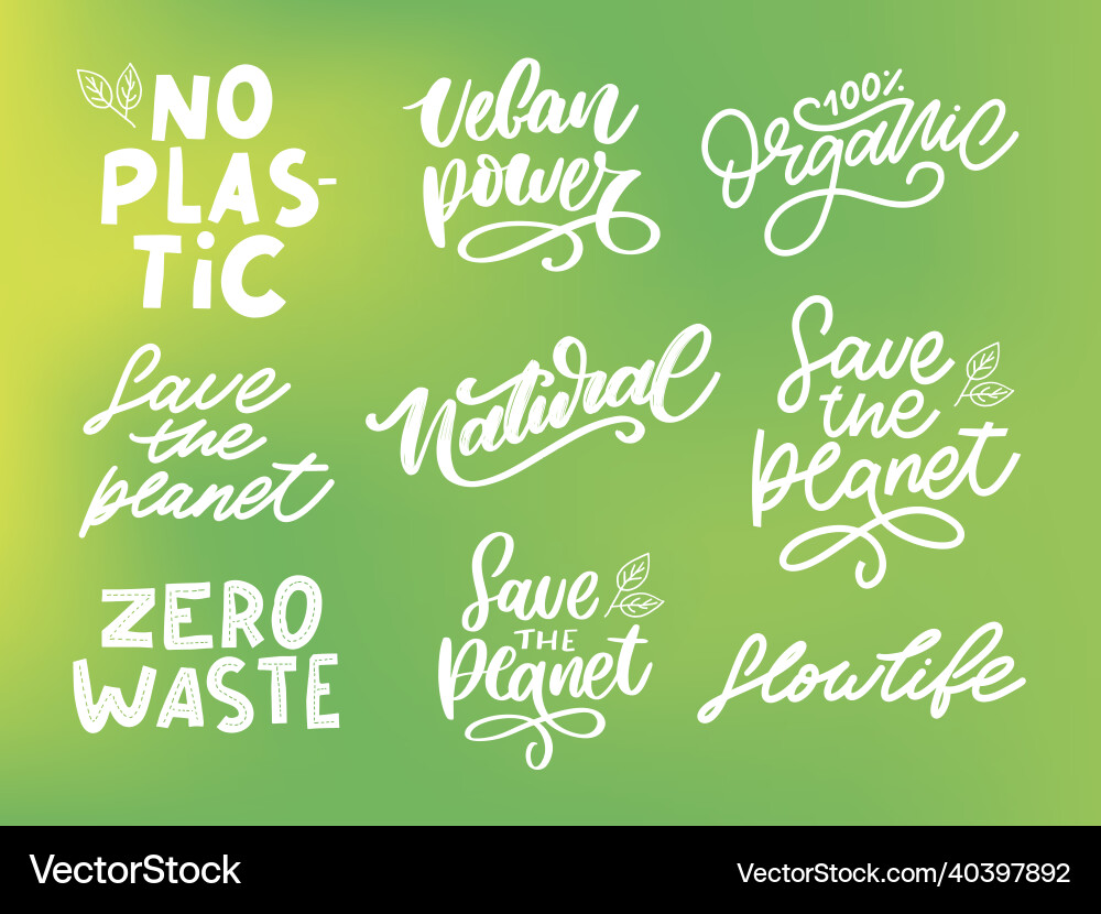 100 set natural lettering stamp slogan calligraphy