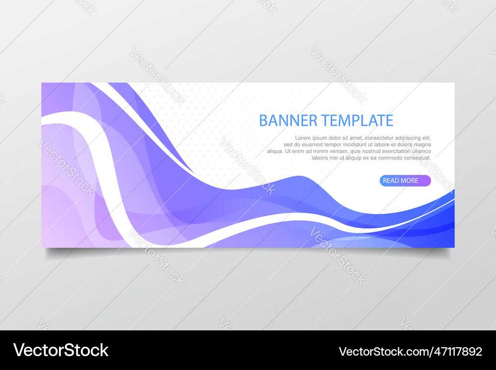 Abstract wave banner with colorful design Vector Image