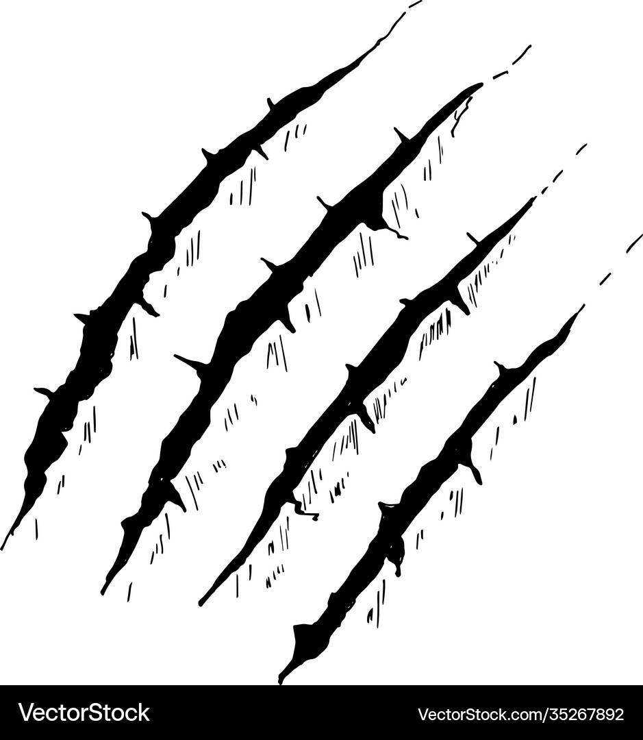 Claw Marks Through Paper