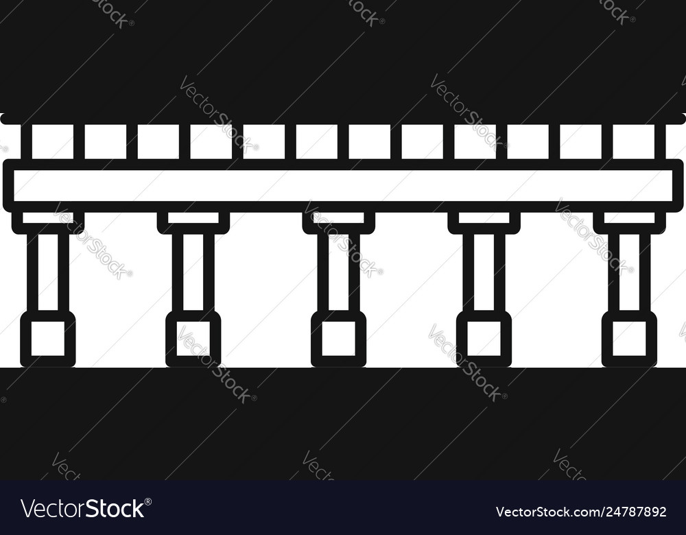 Bridge icon outline style Royalty Free Vector Image