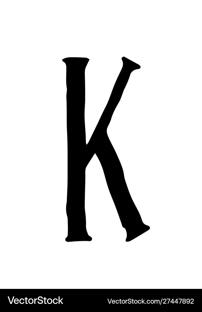 Bumpy elongated font capital letter uneven Vector Image